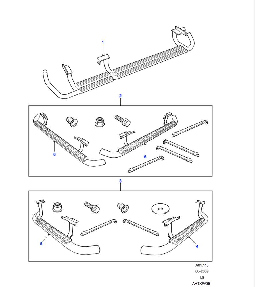 Land Rover Side Protection Runners - Silver, 110 | Genuine Land Rover ...